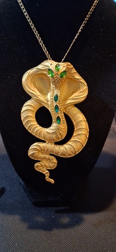 Large Size Coat Pin Matte Gold Snake Pendant Accessories Gold Color ...