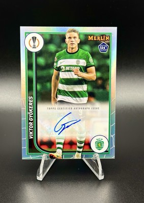 2023-24 Topps Merlin Chrome UEFA - Viktor Gyokeres ROOKIE RC AUTO AU-VG ...