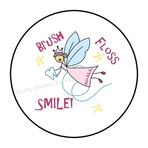 30 TOOTH FAIRY ENVELOPE SEALS LABELS STICKERS PARTY FAVORS 1.5" ROUND ...