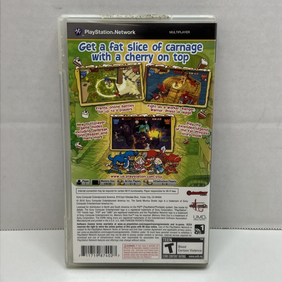Fat Princess: Fistful of Cake (Sony PSP, 2010) Complete In Box CIB ...