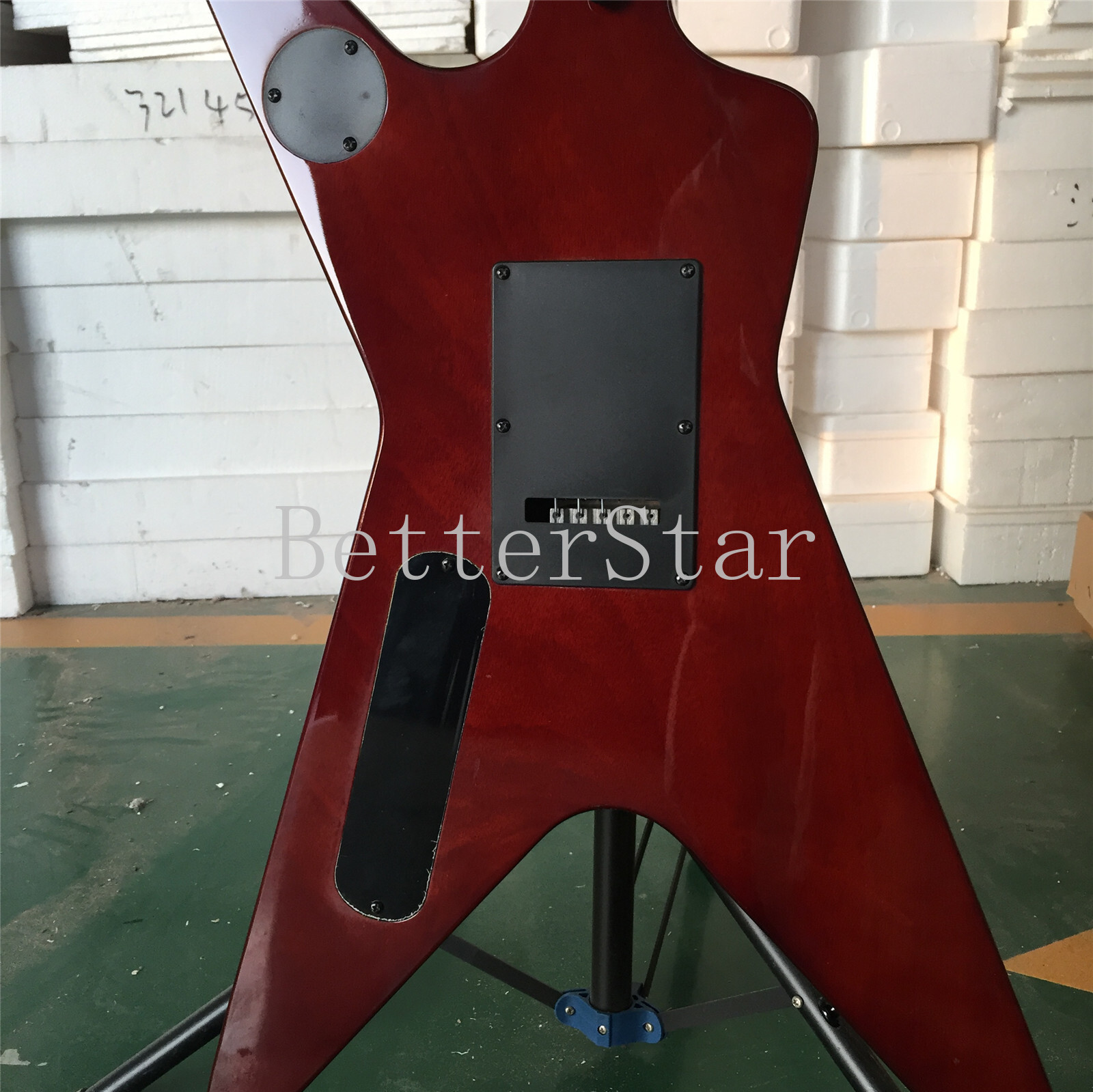 Green Flame Maple Top Washman Electric Guitar 6 String FR Bridge HH ...