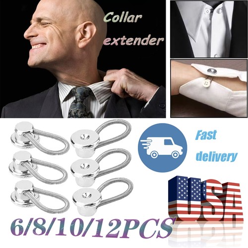 🔘 6-12PCS Metal Button Extenders - Instant Fit Solution for Shirts ...