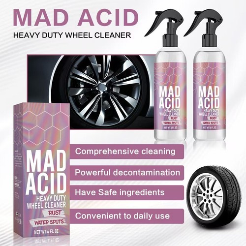 3X Mad Acid- Heavy-Duty Wheel Cleaner, Water Spot Remover for Cars ...