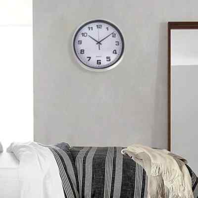 Plastic 10 Easy Read Wall Clock Styling And Bold Numerals Modern Home ...
