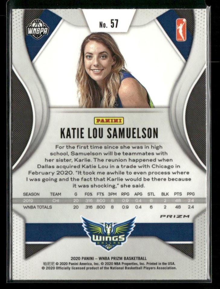 2020 Panini Prizm WNBA #57 Katie Lou Samuelson Ice | eBay