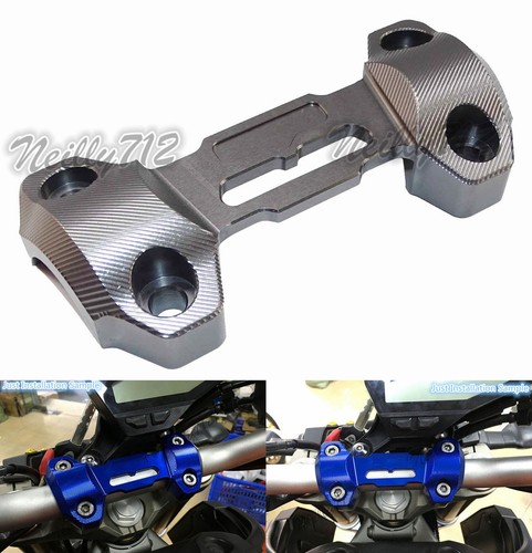 Handlebar Riser Upper Clamp Top Cover Gray Fit 13-17 YAMAHA MT-09 FZ-09 ...
