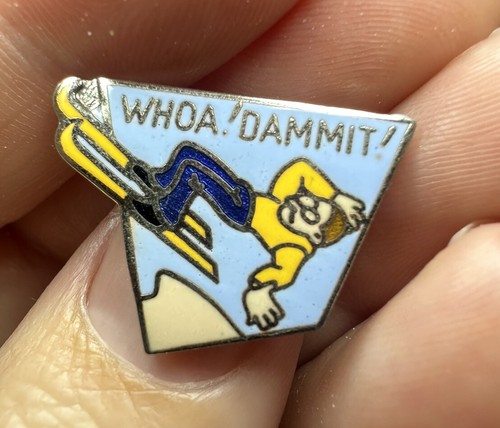 Whoa Dammit Skiing Pin Badge Pin | eBay
