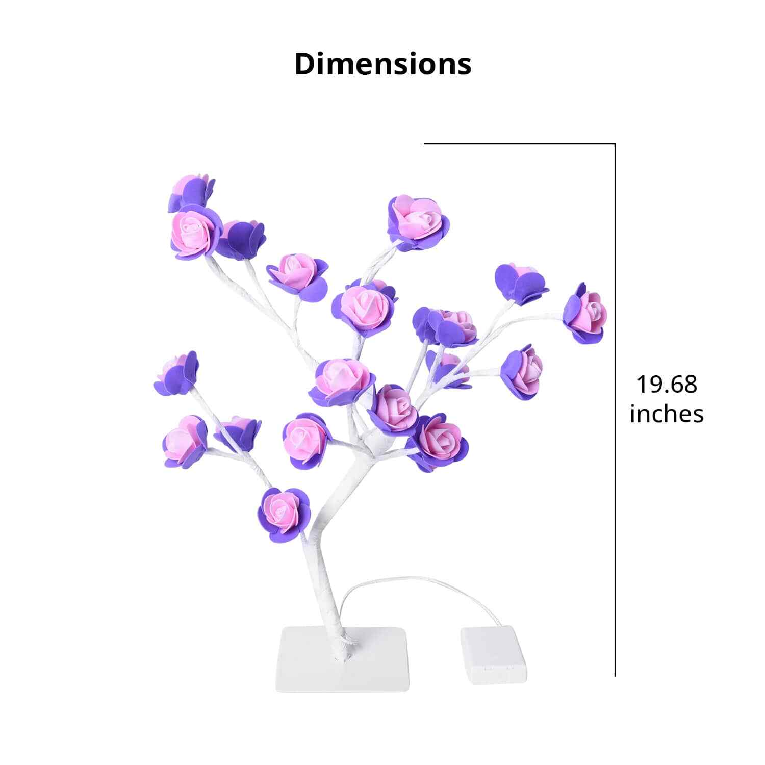 Purple Multi Headed Rose Tree LED Light Christmas Decor Decorations ...