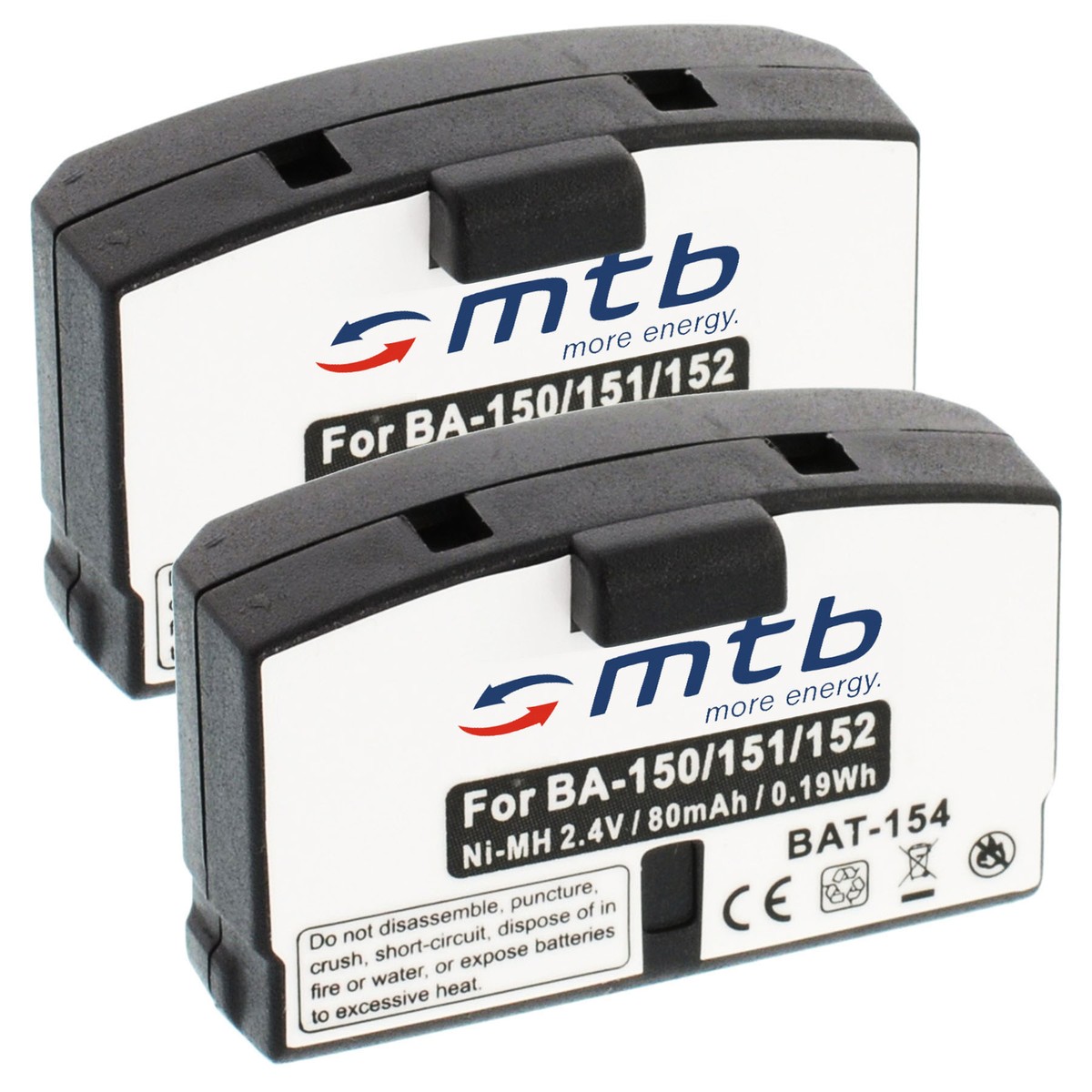 BA151 BA152 Compatible 2x For Sennheiser BA150 BA151 BA152 | Compatible ...