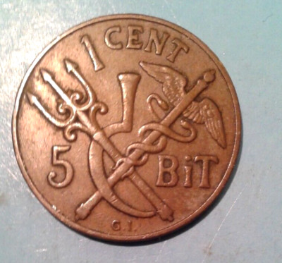 Danish West Indies 1 Cent -5 Bit coin 1905. (2) | eBay