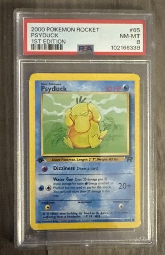 2000 Pokémon Team Rocket 1st Edition Psyduck 65/82 PSA 8 | eBay