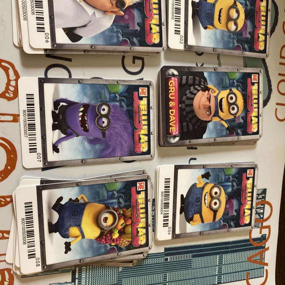 Despicable Me Jelly Lab Trading Cards – Lot of 44 Minions, Evil, Gru,Dr ...