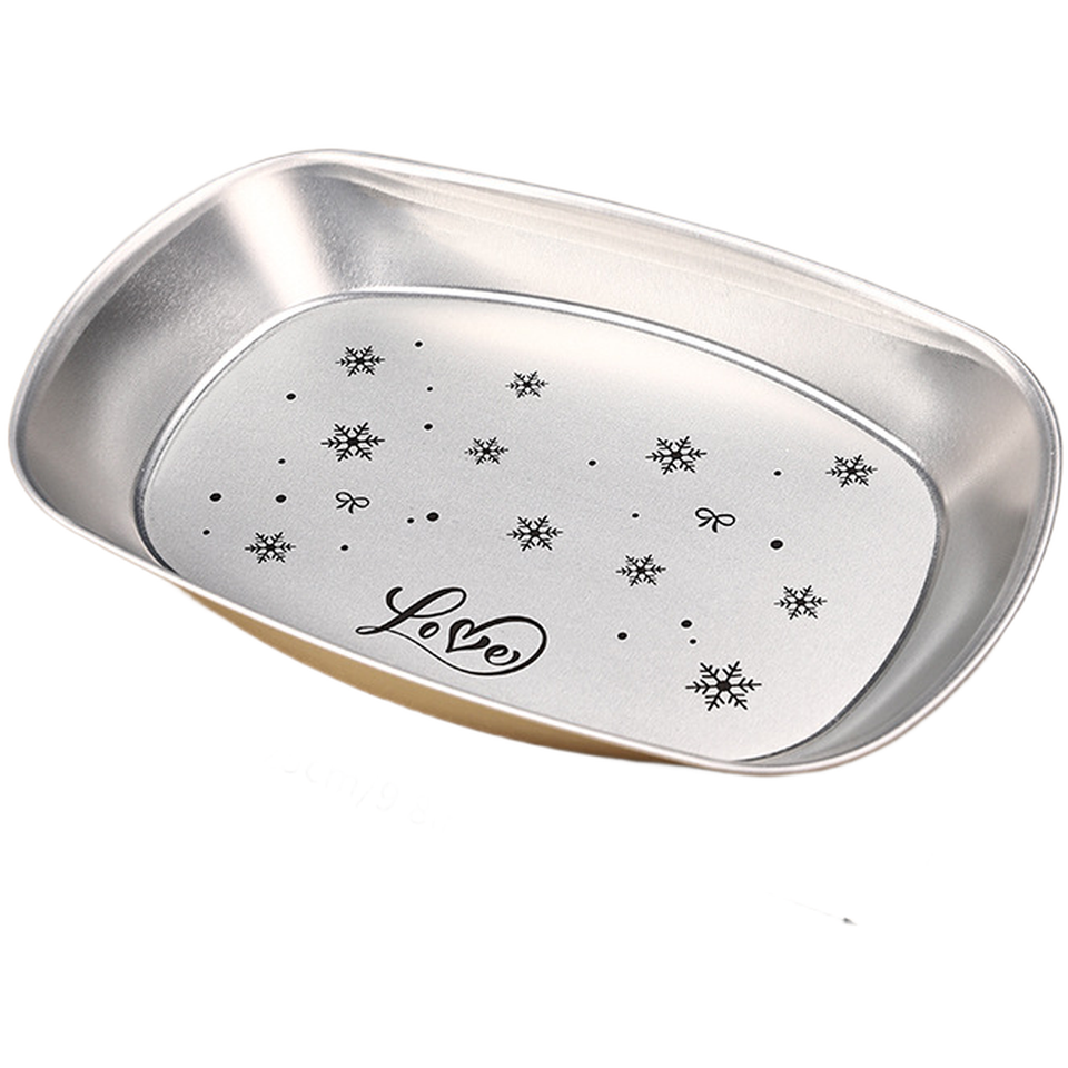 Square Shape Retro Fruit Plate Thickened Iron Construction Easy To ...