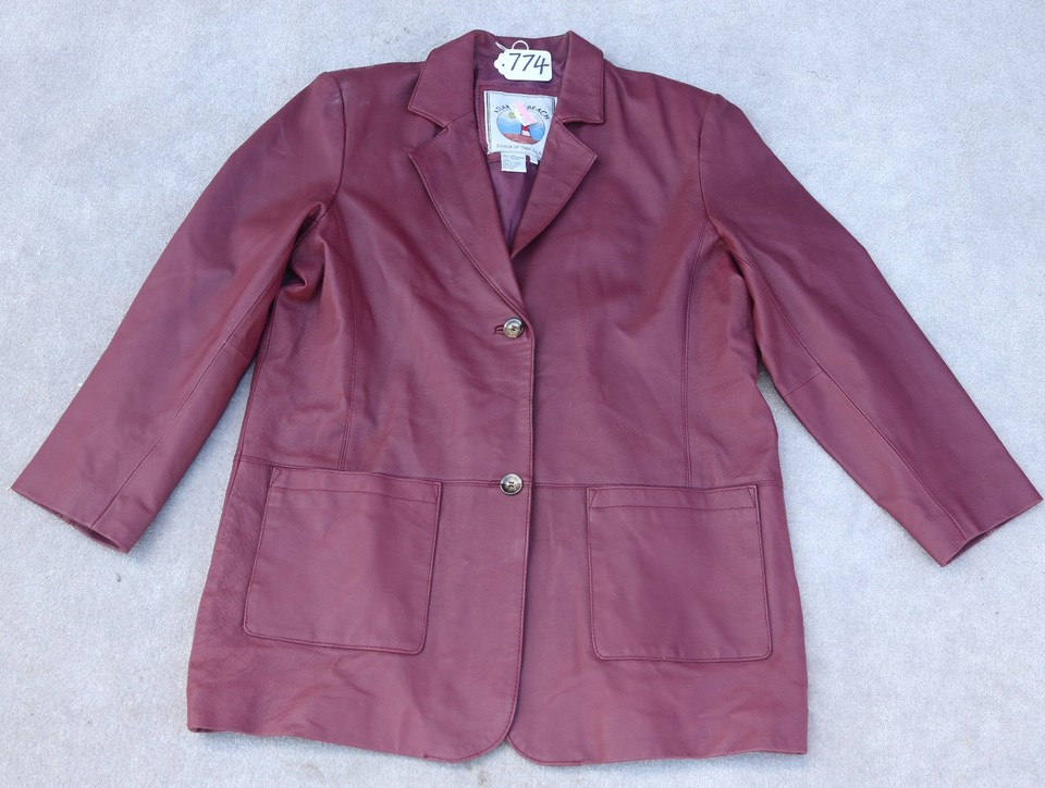 ATLANTIC BEACH WOMEN LEATHER JACKET - SIZE - L. TAG NO.774 | eBay