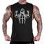 Men's Buff Jesus Muscle Black T-Shirt Tank Top Gym Workout Fitness ...
