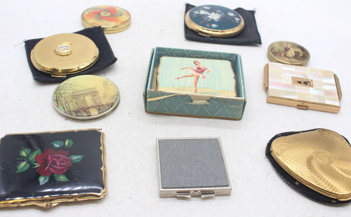 F x10 Vintage Ladies Cosmetic Compacts Inc. Boxed Stratton, Coty ...