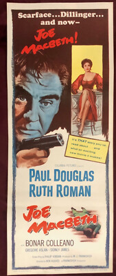 JOE MACBETH MOVIE POSTER INSERT 1955 PAUL DOUGLAS RUTH ROMAN | eBay