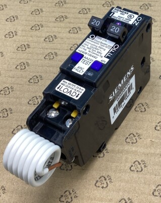 New Circuit Breaker Siemens Q2020AFC Q2020AFCP 20/20 Amp Two 1 Pole ...