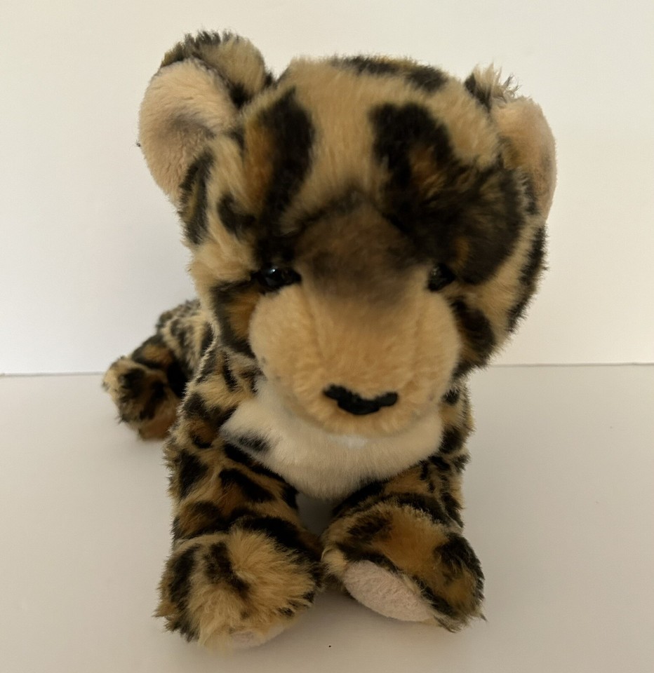 Leopard Cub Plush Douglas Cuddle Toy 10" L Stuffed Jungle Cheetah ...
