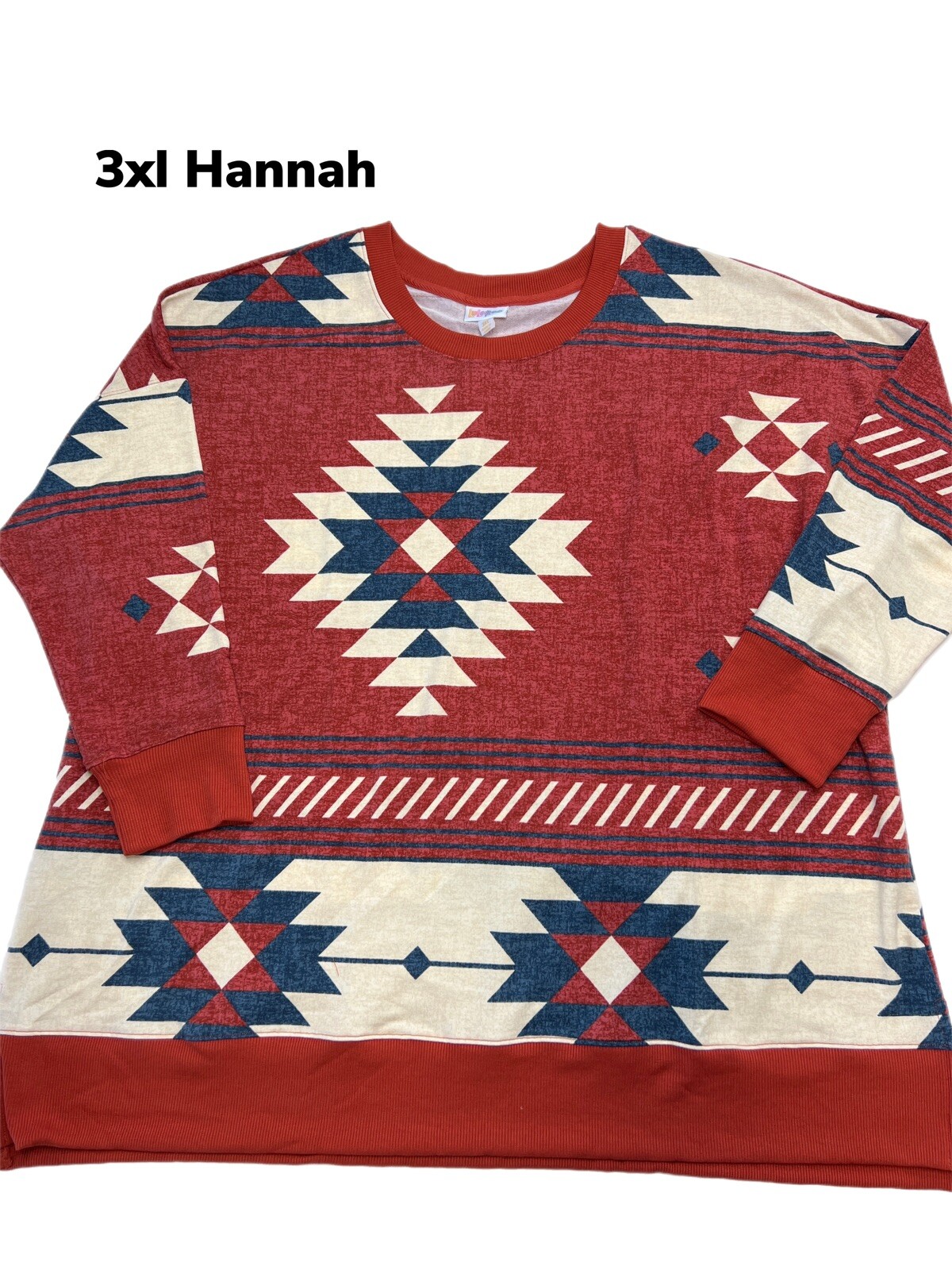 3xl Lularoe Hannah Tunic Sweatshirt Aztec Fits 26/28 | eBay