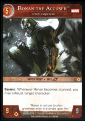 VS System: Ronan the Accuser, Kree Emporer [Played] Marvel Universe TCG ...