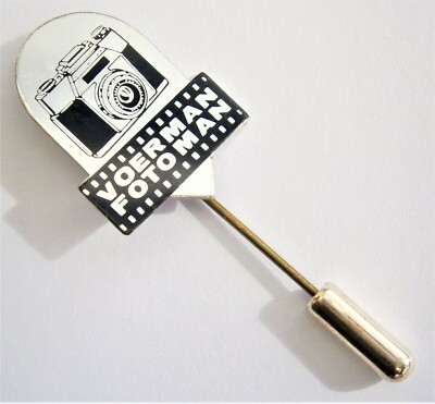 Y96) Vintage Voerman Fotoman Camera Photography advertising lapel tie ...