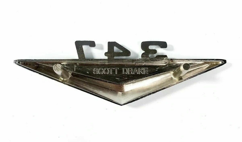 Pair Chrome 347 V8 Fender Emblems w/ Clips For 1964-1966 Ford Mustang ...