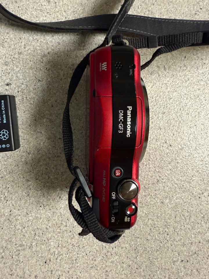 RED Panasonic Lumix DMC-GF3 12MP Micro 4/3 Digital Camera Body With ...