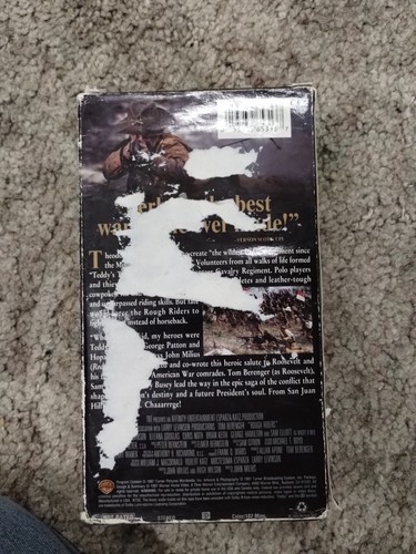 Rough Riders 1997 VHS Video 2 Tape Set Tom Berenger Sam Elliot Heroic ...