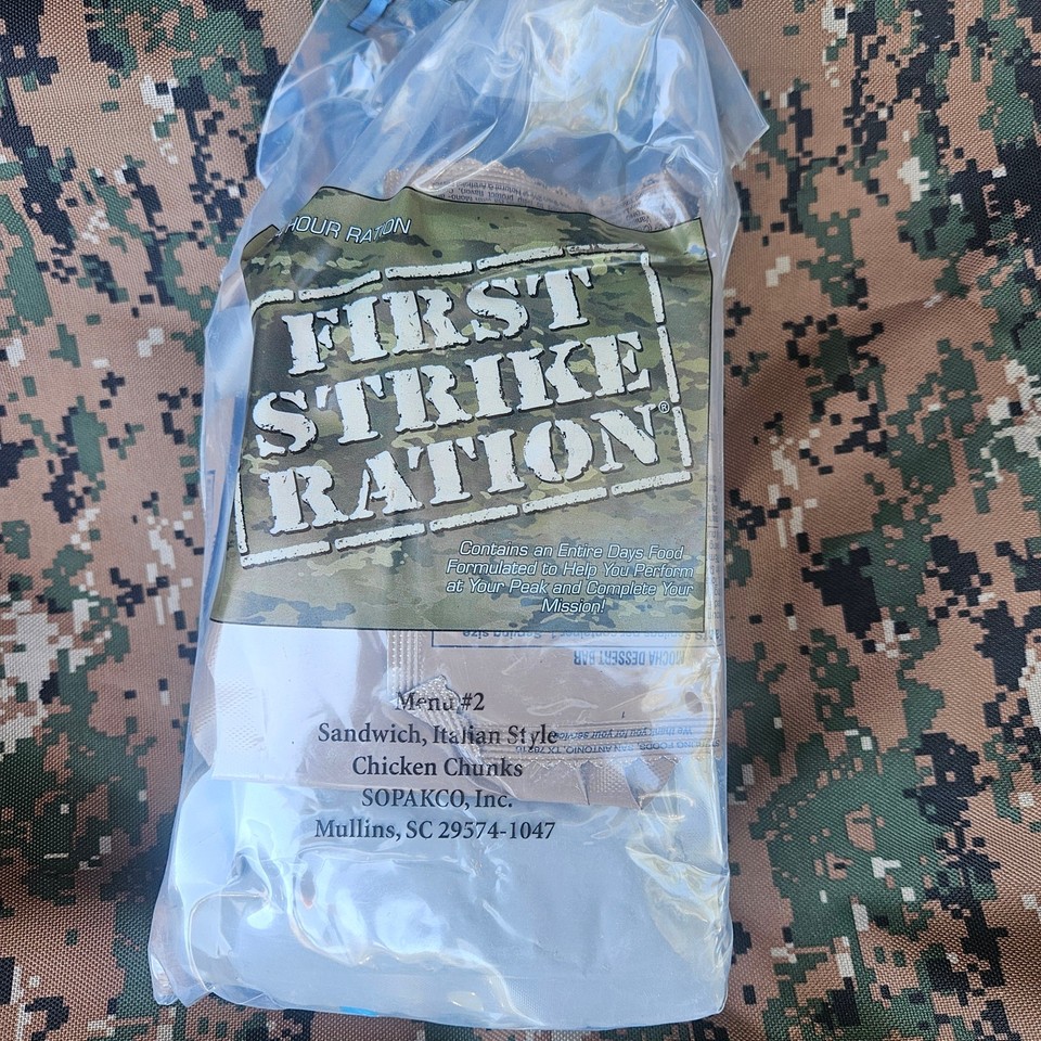 First Strike Ration (24 hour MRE) FSR - Insp 2026 - Individual Menu | eBay