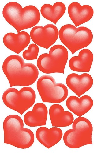 Avery Zweckform 4400 Decorative Stickers Paper Material Herzen Rot Red ...