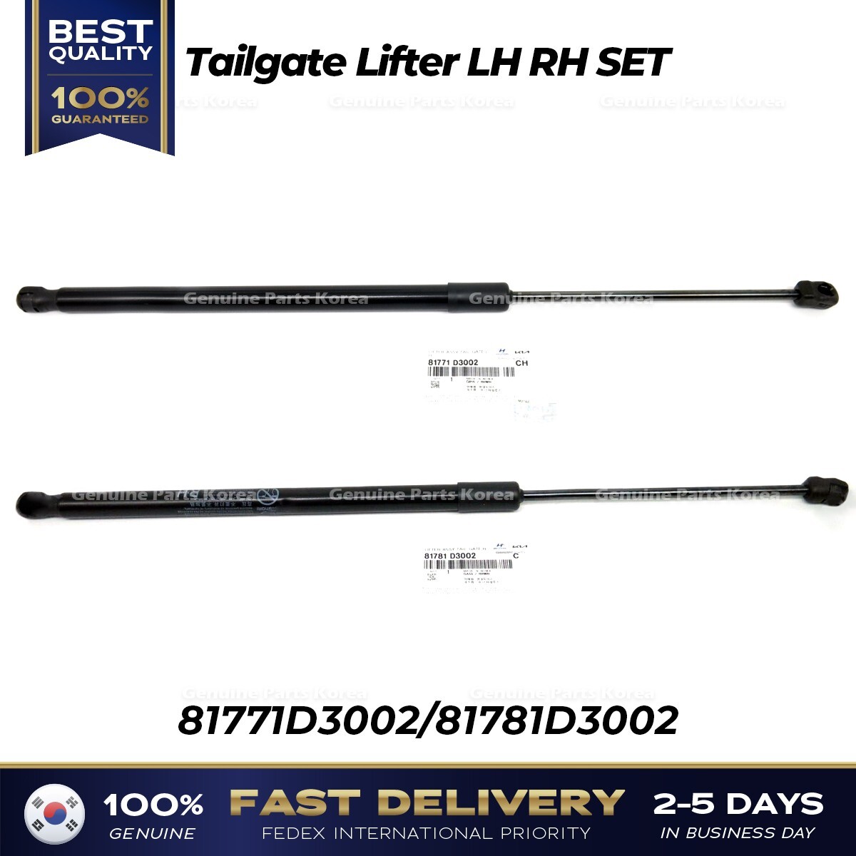 ⭐Genuine⭐ Tailgate Lifter LH RH SET 81771D3002 81781D3002 for Hyundai ...