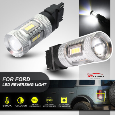 White WT21W LED Reverse Backup Light Bulbs for 2021+ Ford Bronco ...