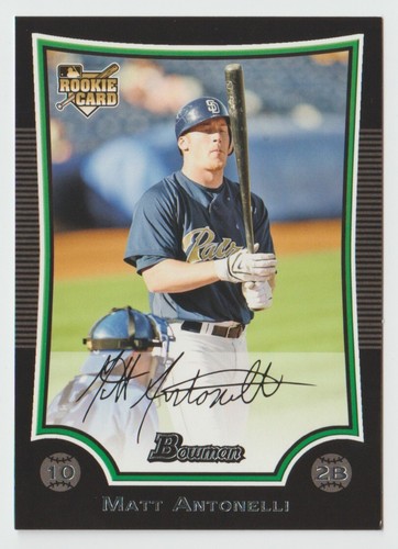 2009 Bowman Baseball #191 Matt Antonelli RC - San Diego Padres | eBay