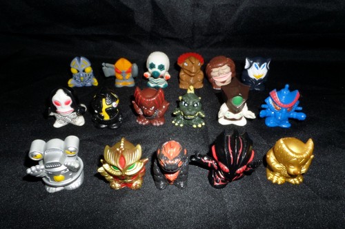 Lot of 17 Ultraman Kaiju Enemies Baddies Finger Puppet Mini Sofubi ...