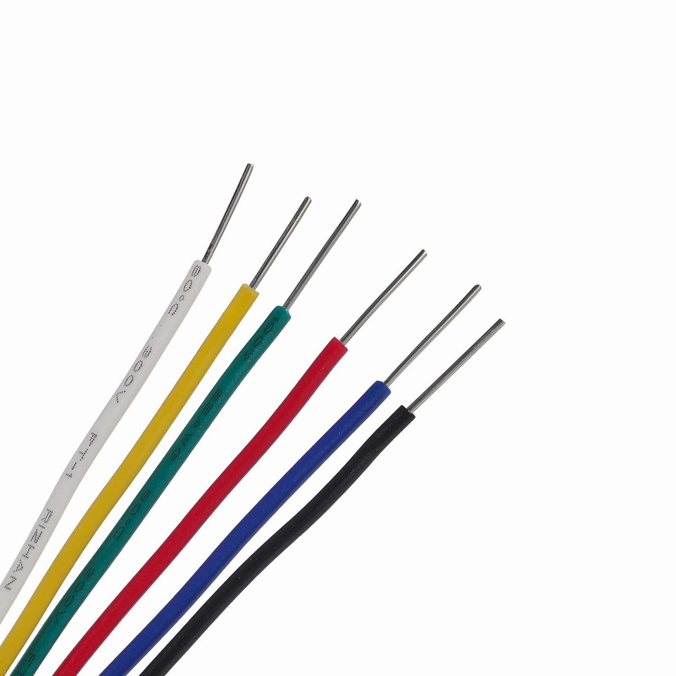 TUOFENG 22 awg Wire Solid Core Hookup Wires-6 Different Colored Jumper ...
