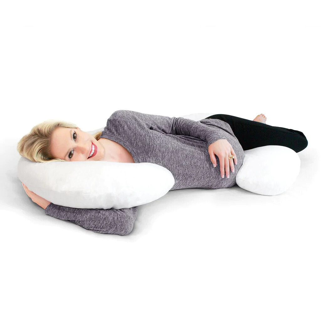 Restorology 60” Full Body C Shaped Pregnancy Maternity Pillow W ...