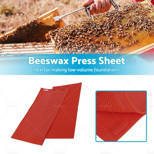 Beekeeping Soft Red Beeswax Wax Sheet Mould DIY Silicone Comb Press ...