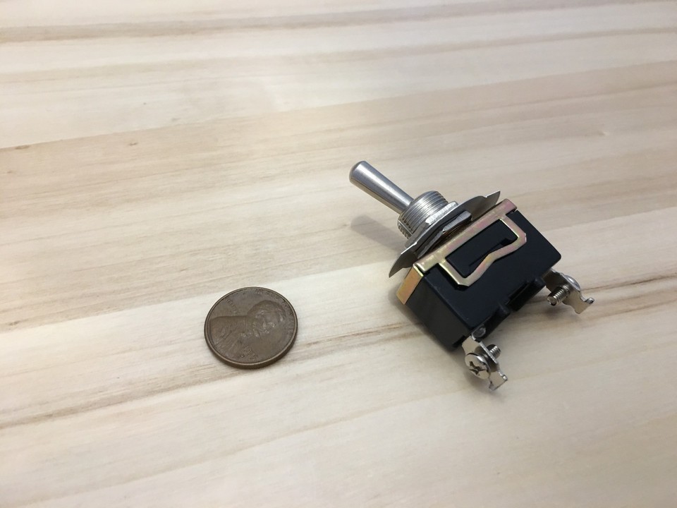 1 Piece Black On Off 2 pin SPST Metal Toggle Switch 15a ac dc 1/2” hole ...