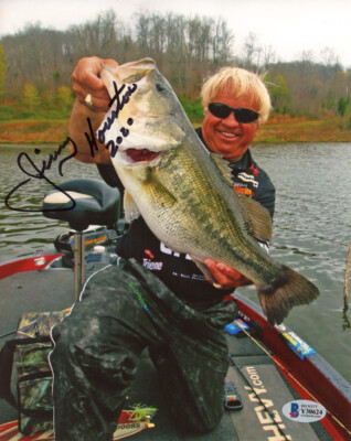 JIMMY HOUSTON SIGNED 8x10 PHOTO FAMOUS CELEBRATED FISHERMAN FISHING ...
