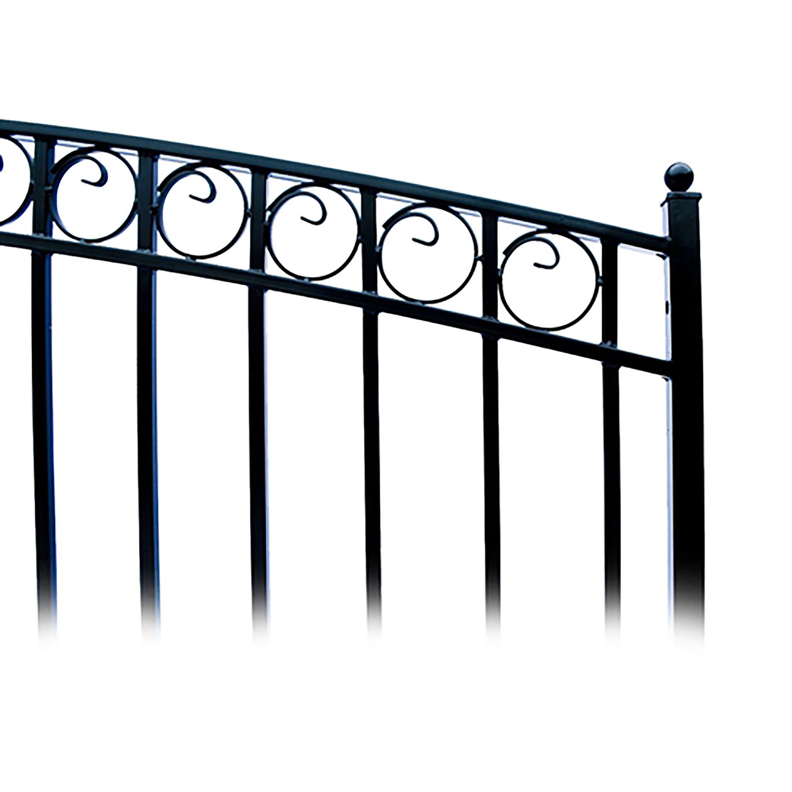 ALEKO Garden Yard Steel Dual Driveway Black Gate 16 ft x 6 ft Paris ...