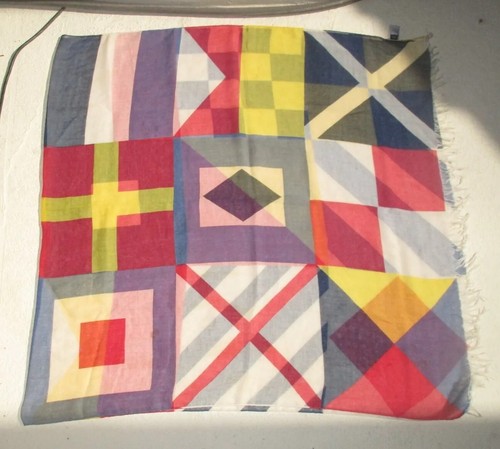 VTG Nautica Sailing Maritime Fringe Scarf Polyester Nautical Flags 72 X ...