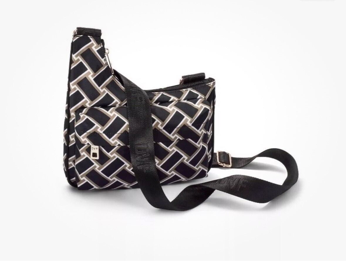 DVF Diane Von Furstenberg Target Utility Crossbody Bag Vintage Weave ...