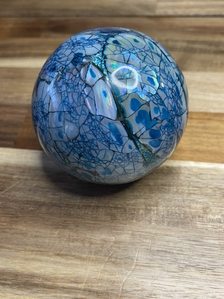 Decorative Plastic Mosaic Centerpiece Orb Ball Shades Of Blue 3 Inches ...