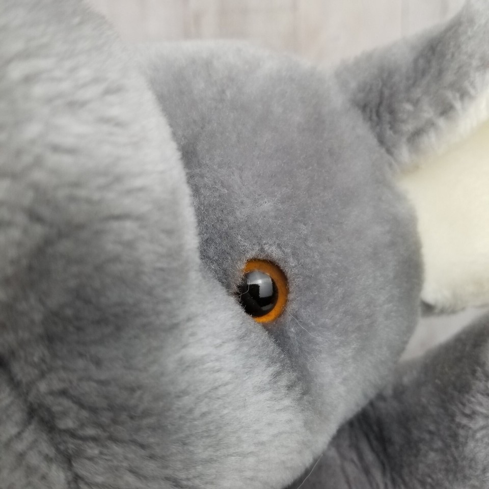 9" Elephant Gray with White Ears Stuffed Animal Plush Toy | eBay