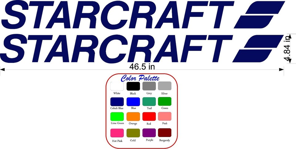 (2) Starcraft RV decals sticker decal graphics trailer camper rv custom ...