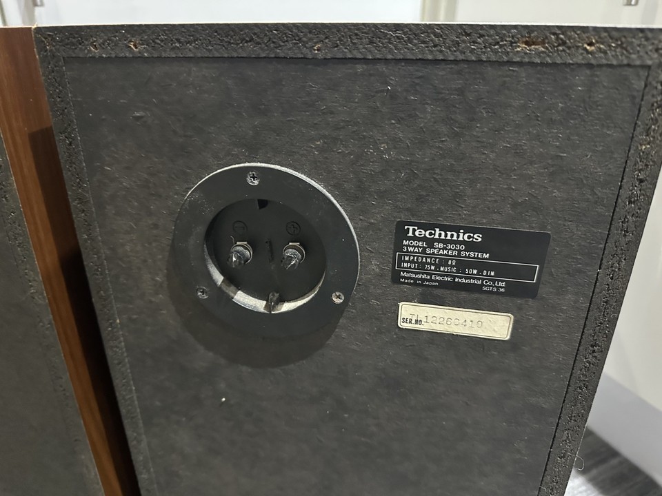 Technics SB-3030 3-Way Speakers 75W 8Ohm HiFi Vintage Wood | eBay UK