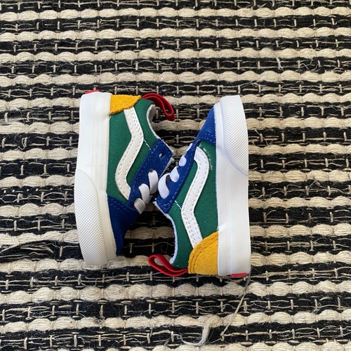 Vans Toddler Boys Red Canvas Suede Old Skool Hook and Loop Closure ...