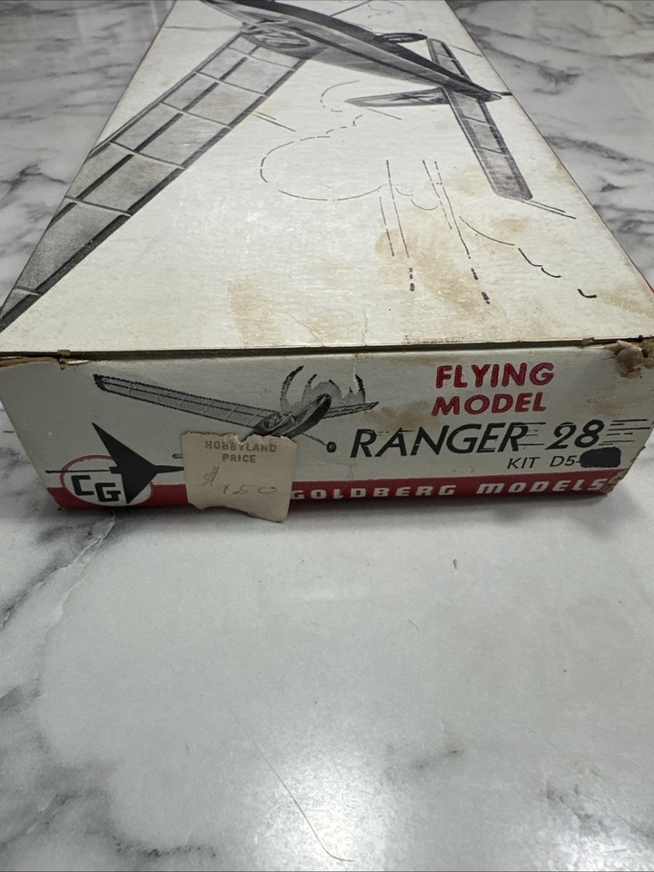 Vintage Carl Goldberg Flying Model Ranger 28 Kit D5 Balsa Wood | eBay