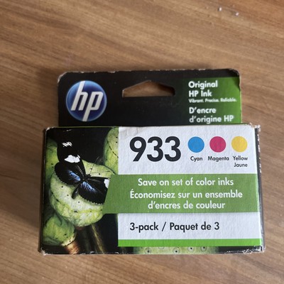 Genuine HP 933 Color Ink Cartridges 3 Pack N9H56FN Date: 04/2023 | eBay